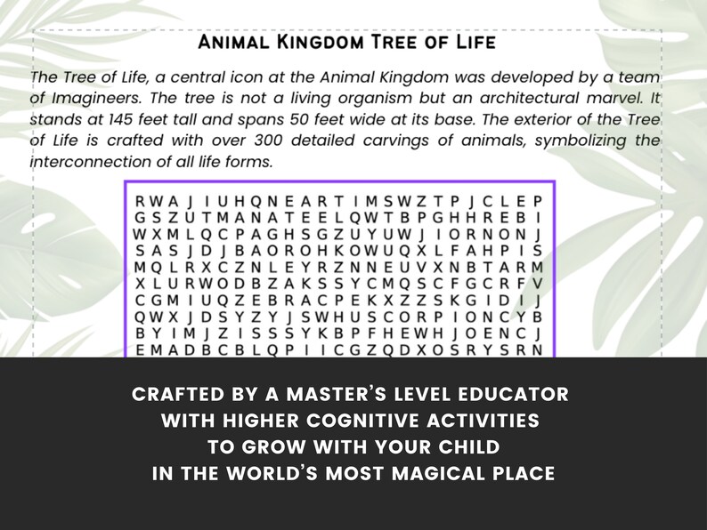 Animal Kingdom Tree of Life Activity for Homeschooling history, Culture ...