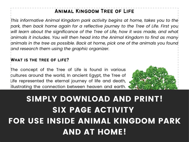 Animal Kingdom Tree of Life Activity for Homeschooling (history ...