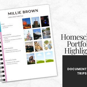 Homeschool Portfolio Template: Editable Canva Pages (digital Download ...