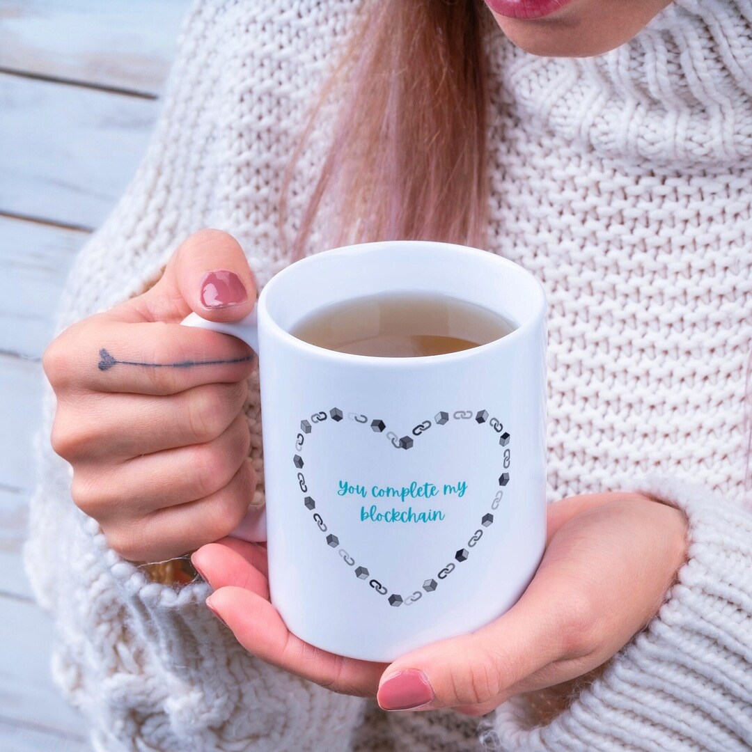 U Complete My Blockchain Mug, Cute Gift for Him/her, Crypto Investors ...