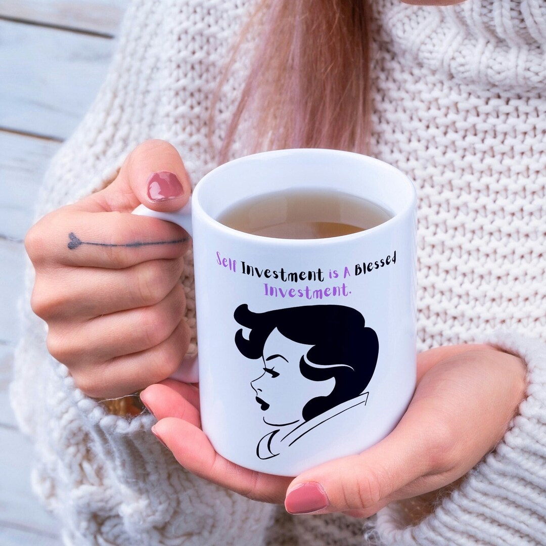 Self-investment Female Cute Premium Mug, Higher Self Mug, Level up ...