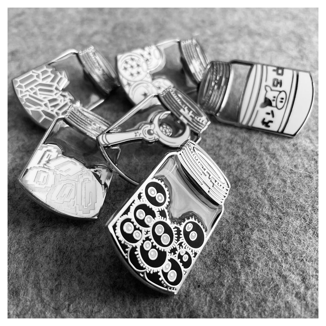 Glass Jar Set - Lapel Pin - Stamp Pin - World Pin - Anime Pin - Manga ...