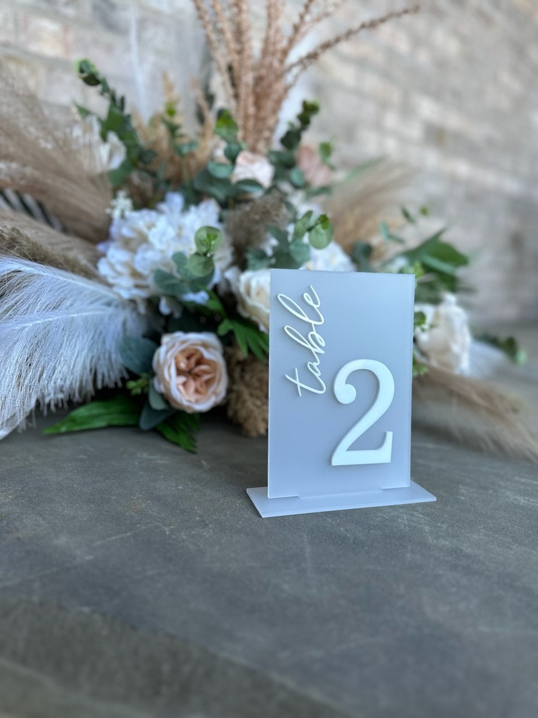 Frost Acrylic Table Numbers, Table Numbers, Wedding Table Numbers - Etsy