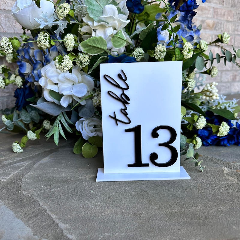White Table Numbers - Etsy