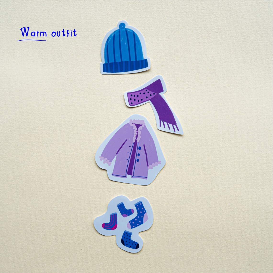 14 Stickers - Frosty Blue Winter - Etsy