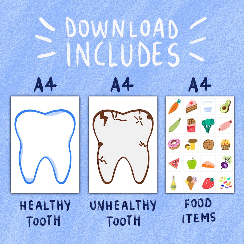 Dental Health Game - Healthy and Unhealthy Tooth - Sorting Activity for ...