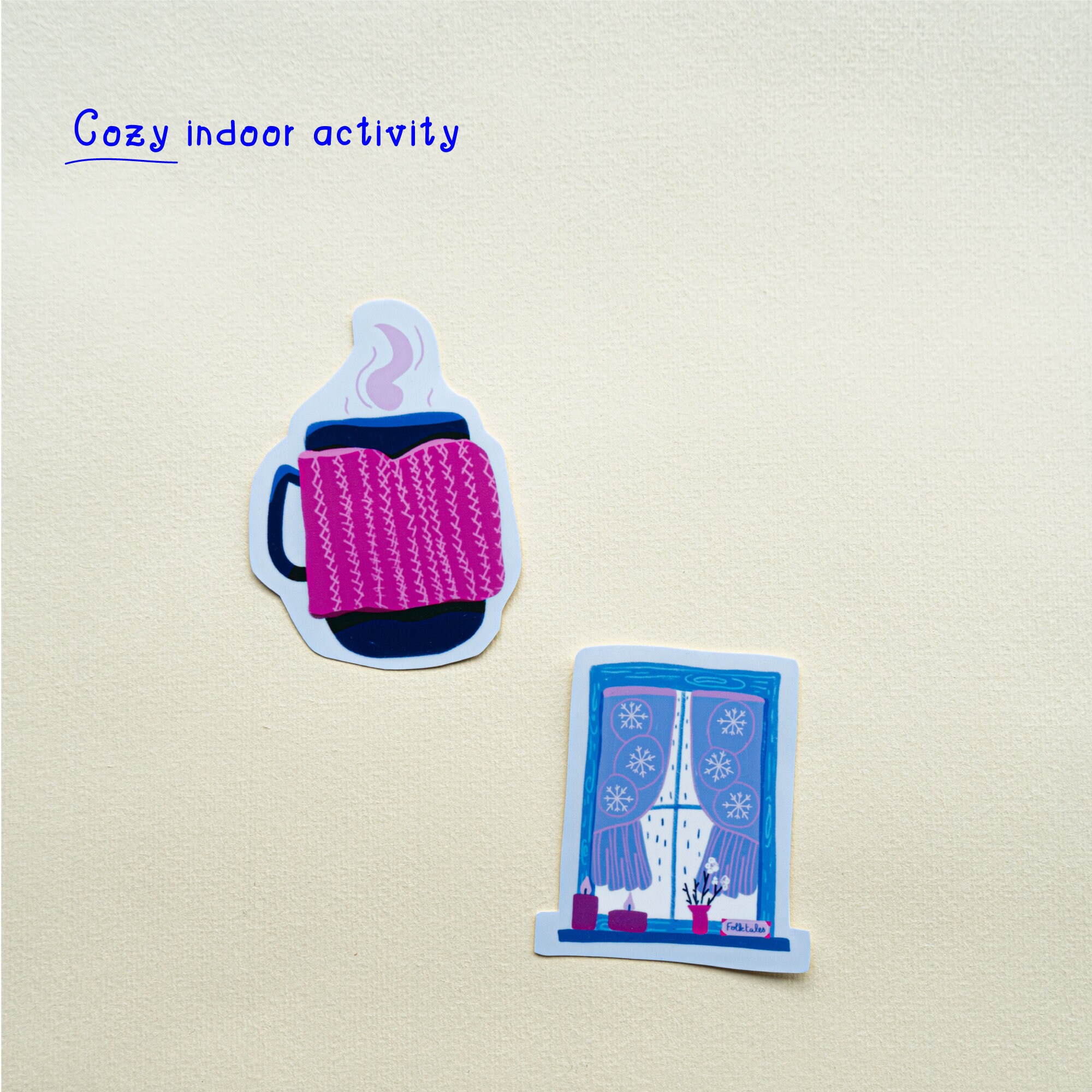 14 Stickers Frosty Blue Winter - Etsy