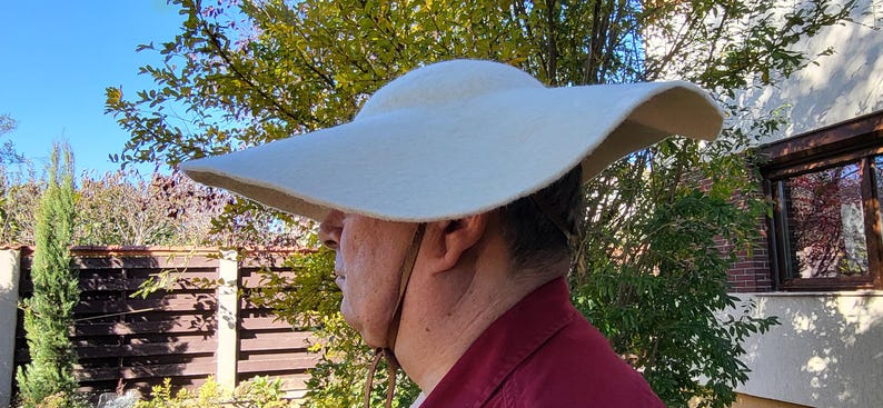 Men Hat, Petasos , Ancient Greeks Sun Hat, Historical Hat, Wool Felted ...