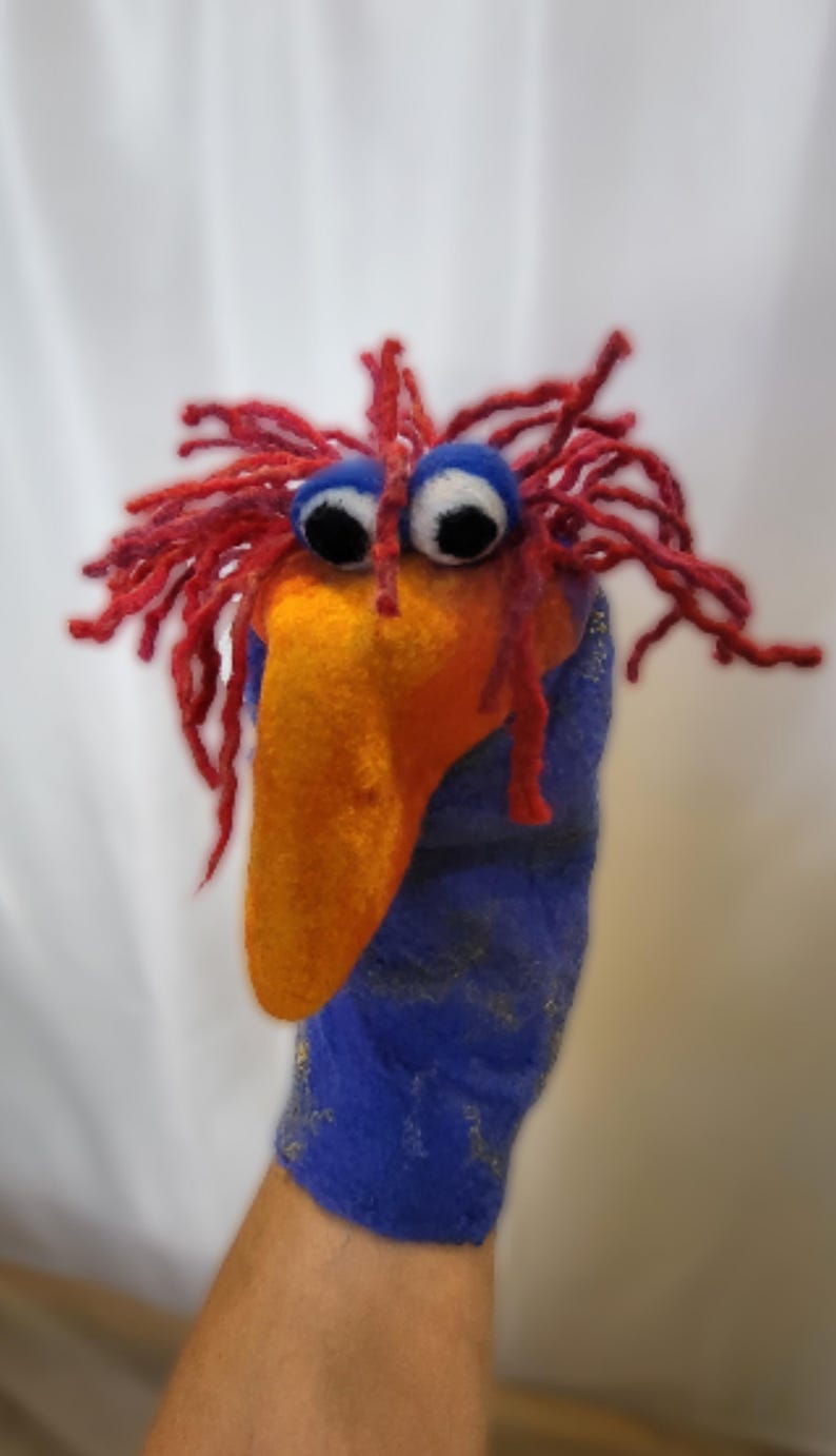 Felted Hand Puppet , Blue Bird Puppet , Funny Toy, Puppetry - Etsy