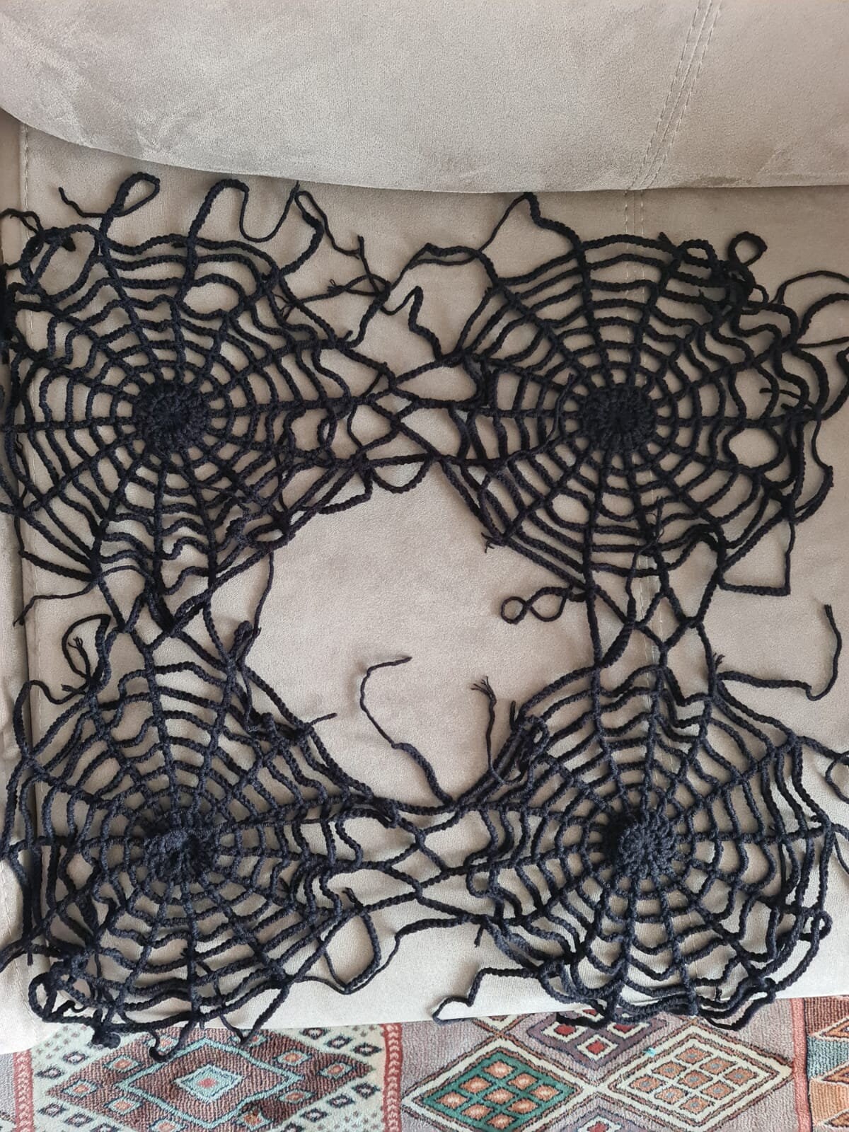 Y2k Crochet Halloween Spider Web Shawl,spider Web Shawl,crochet Spider ...