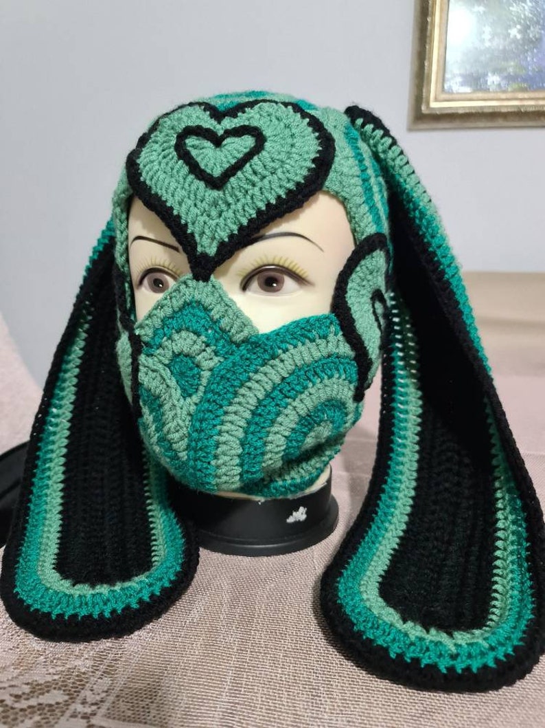 Crazy Hearts Bunny Balaclava Gothic Mask - Etsy