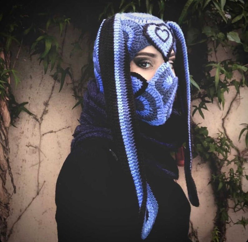 Crazy Hearts Bunny Balaclava Gothic Mask - Etsy