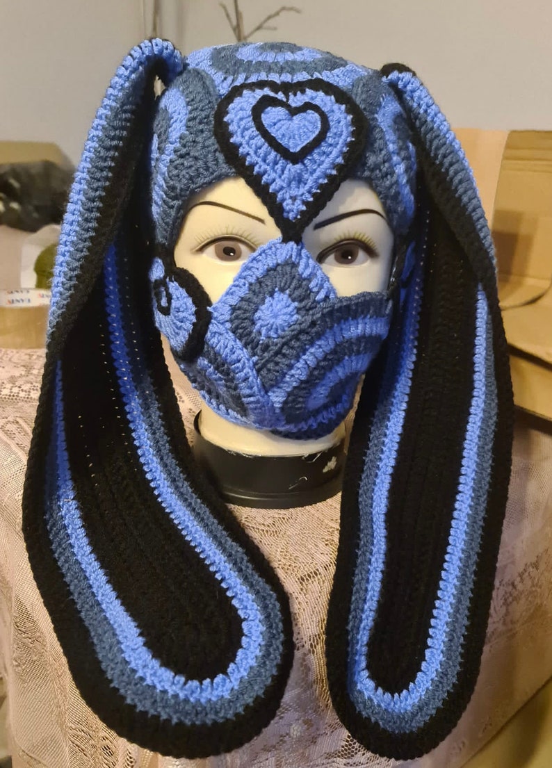 Crazy Hearts Bunny Balaclava Gothic Mask - Etsy