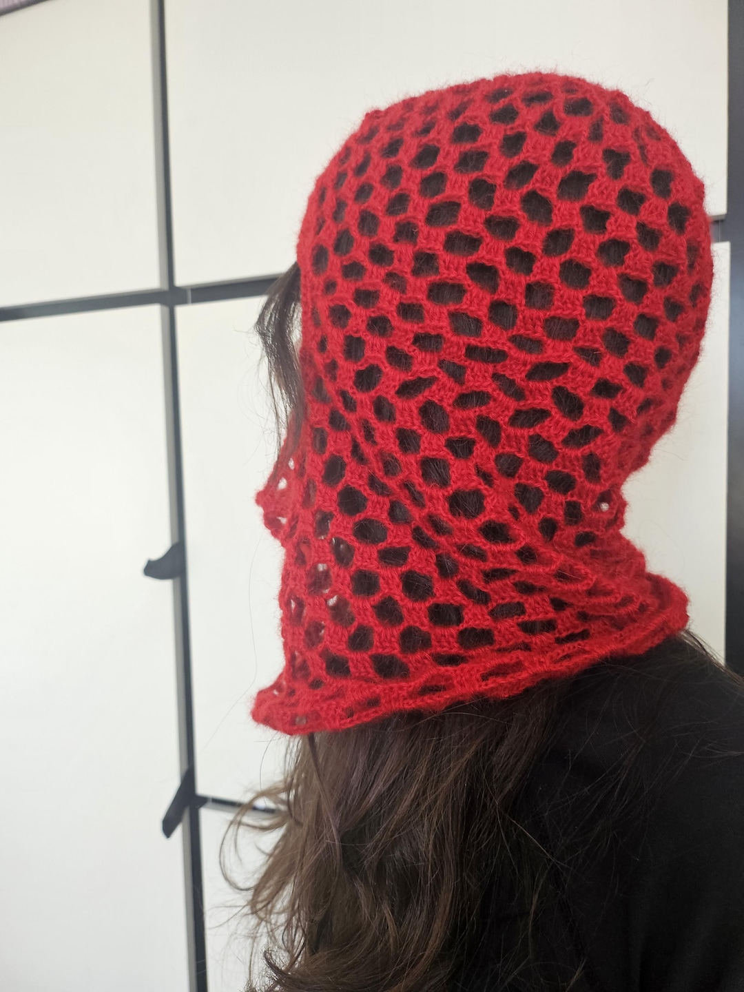 Mesh Balaclava Gothic Mask, Gift Your Loves, Crochet Mesh Balaclava,new ...