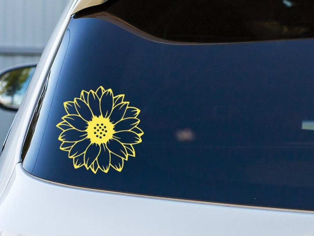 Sunflower Vinyl Decal // Car Decal // Outdoor Vinyl // Premium Vinyl - Etsy