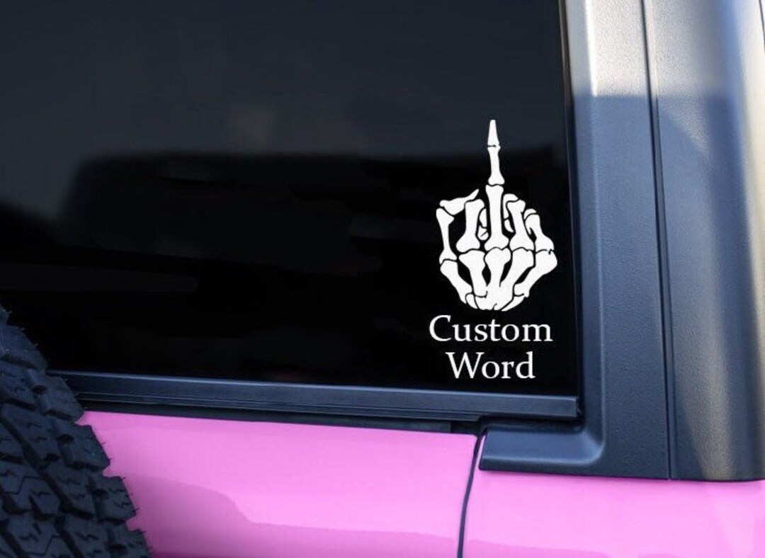 Custom Middle Finger Vinyl Decal // Car Decal // Outdoor Vinyl - Etsy