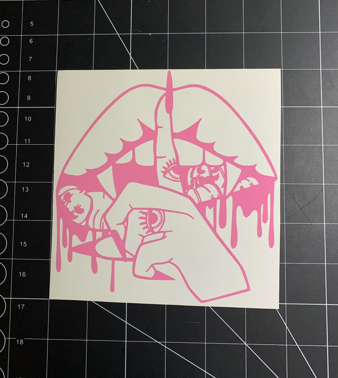 Shhh Lips Vinyl Decal // Premium Vinyl // Outdoor Vinyl // Car Decal ...