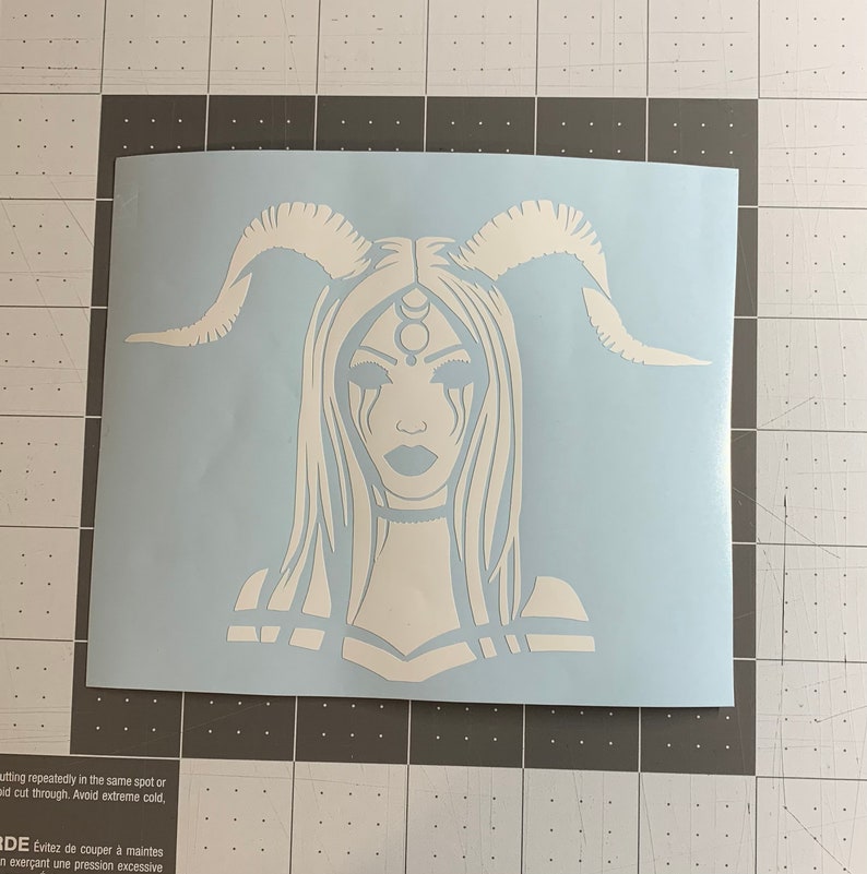 Devil Woman Vinyl Decal // Premium Vinyl // Outdoor Vinyl // Car Decal ...