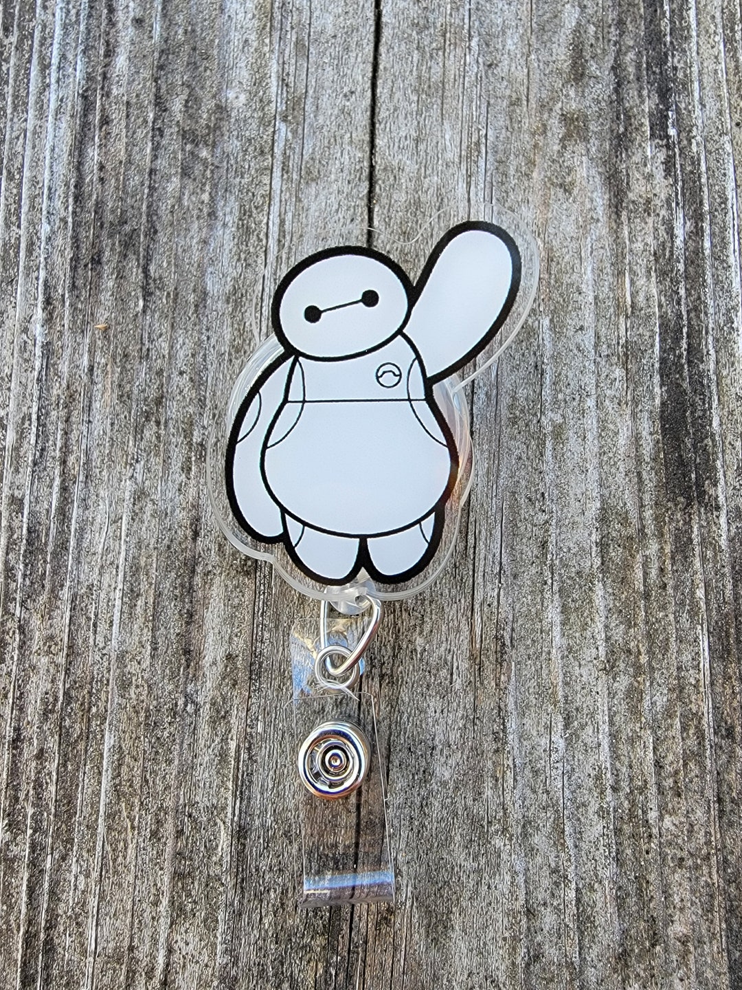 Cute Robot Acrylic Badge Reel - Etsy