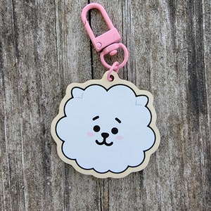 BT21 Inspired Synthetic Wooden Keychain BTS Koya RJ Shooky Mang Chimmy ...