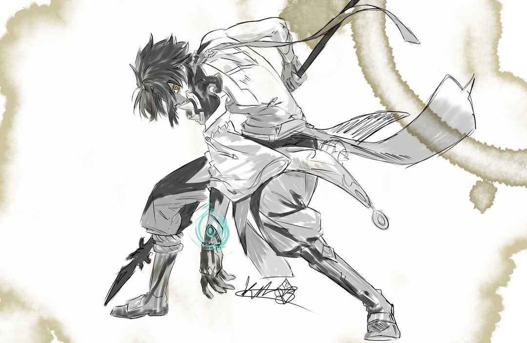 Xiao Sketch Print - Etsy