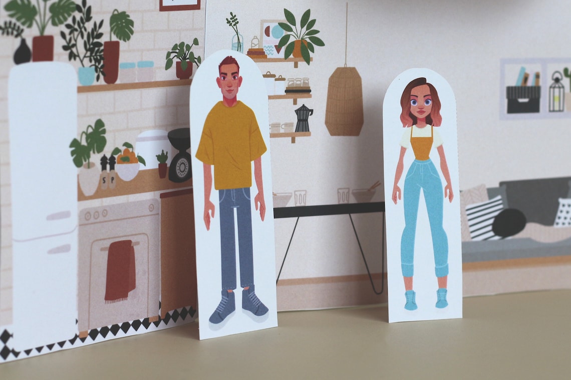 Printable Paper Doll House - Etsy
