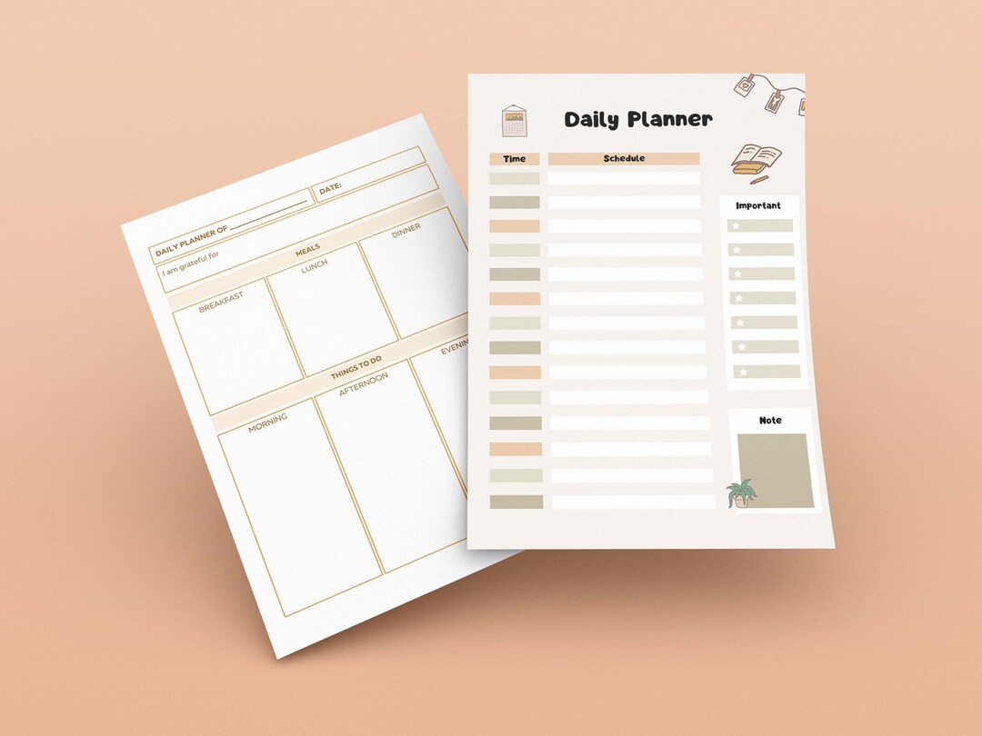 Daily Planner Printable, A4 Ready to Print, Tasks, Goals of the Day, to ...