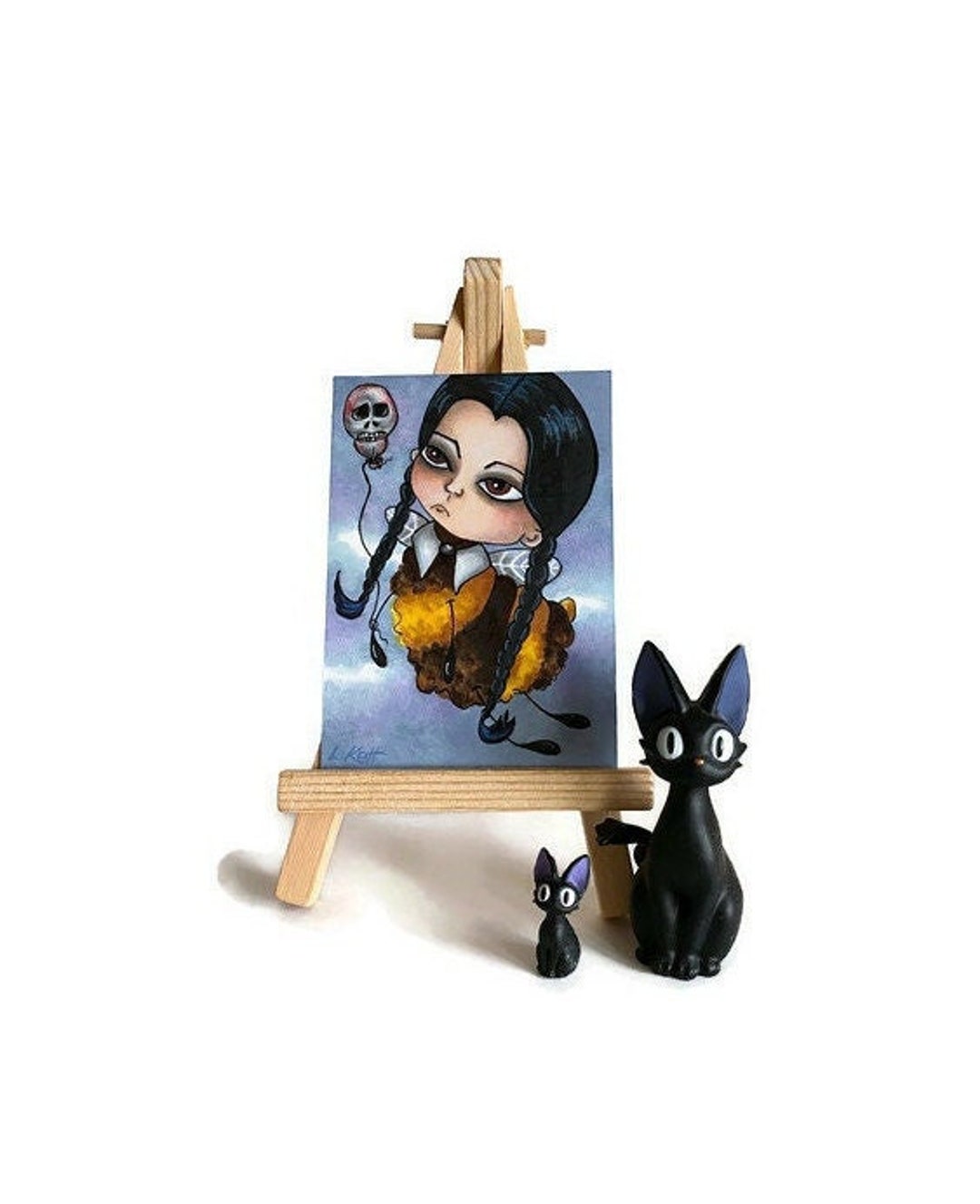 ATC Original Art,wednesday Addams,ooak Artwork,aceo Wednesday Addams ...