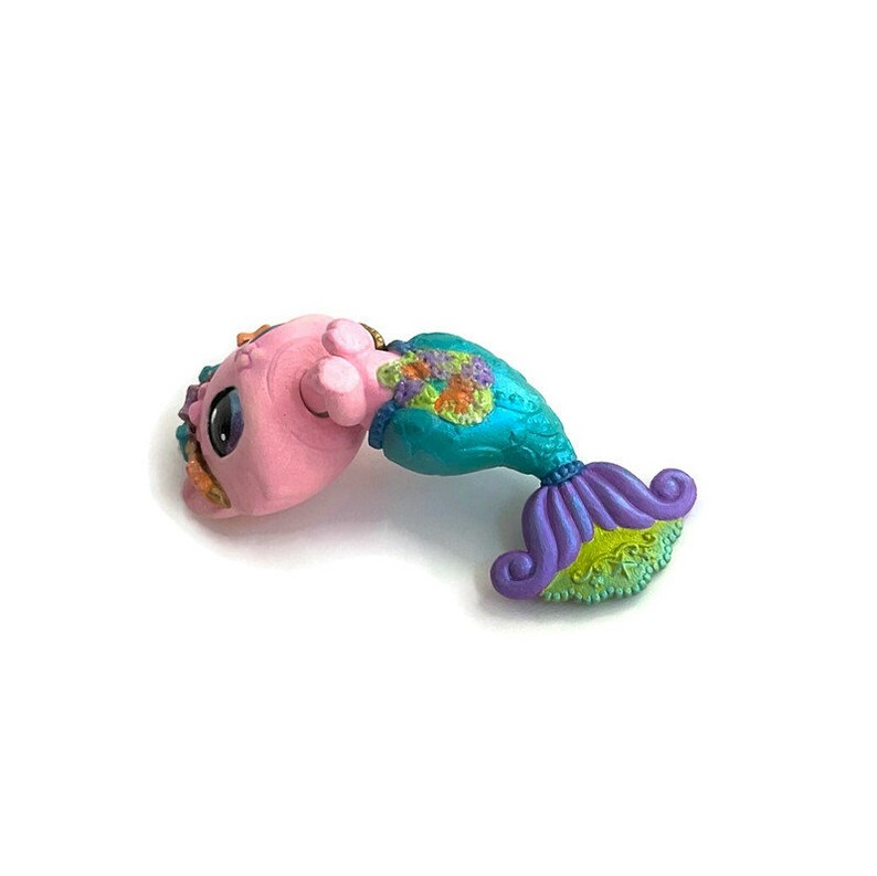 Littlest Pet Shop Custom Mermaid Cat,hand Painted Lps,littlest Pet Shop ...