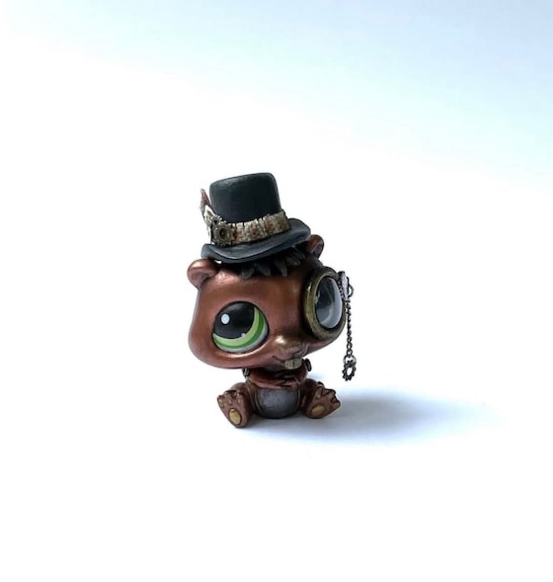Littlest Pet Shop Custom Steampunk Beaver,repaint LPS Beaver Model #810 ...
