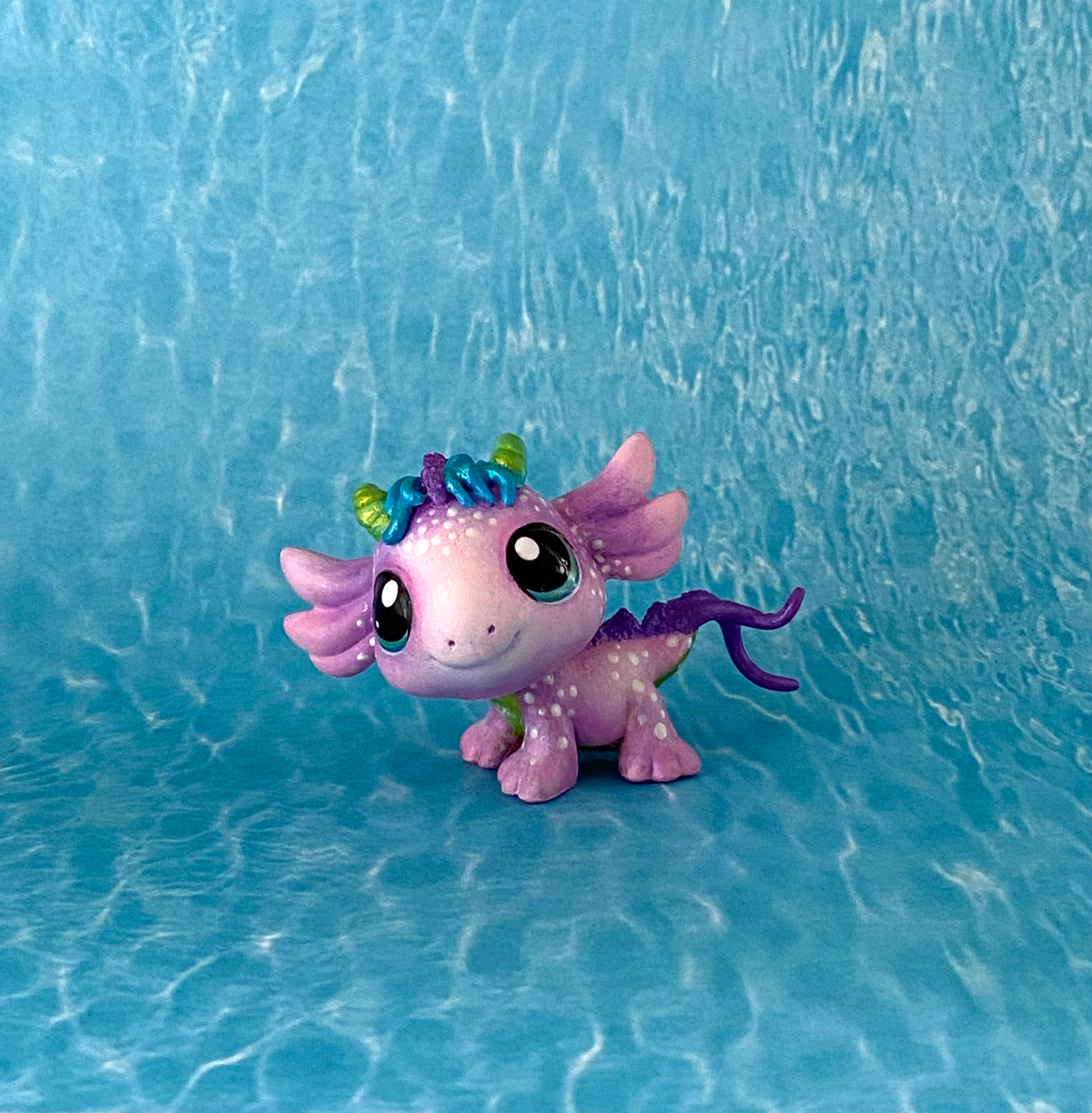 Littlest Pet Shop Custom Water Dragon,hand Painted LPS Axolotl ...