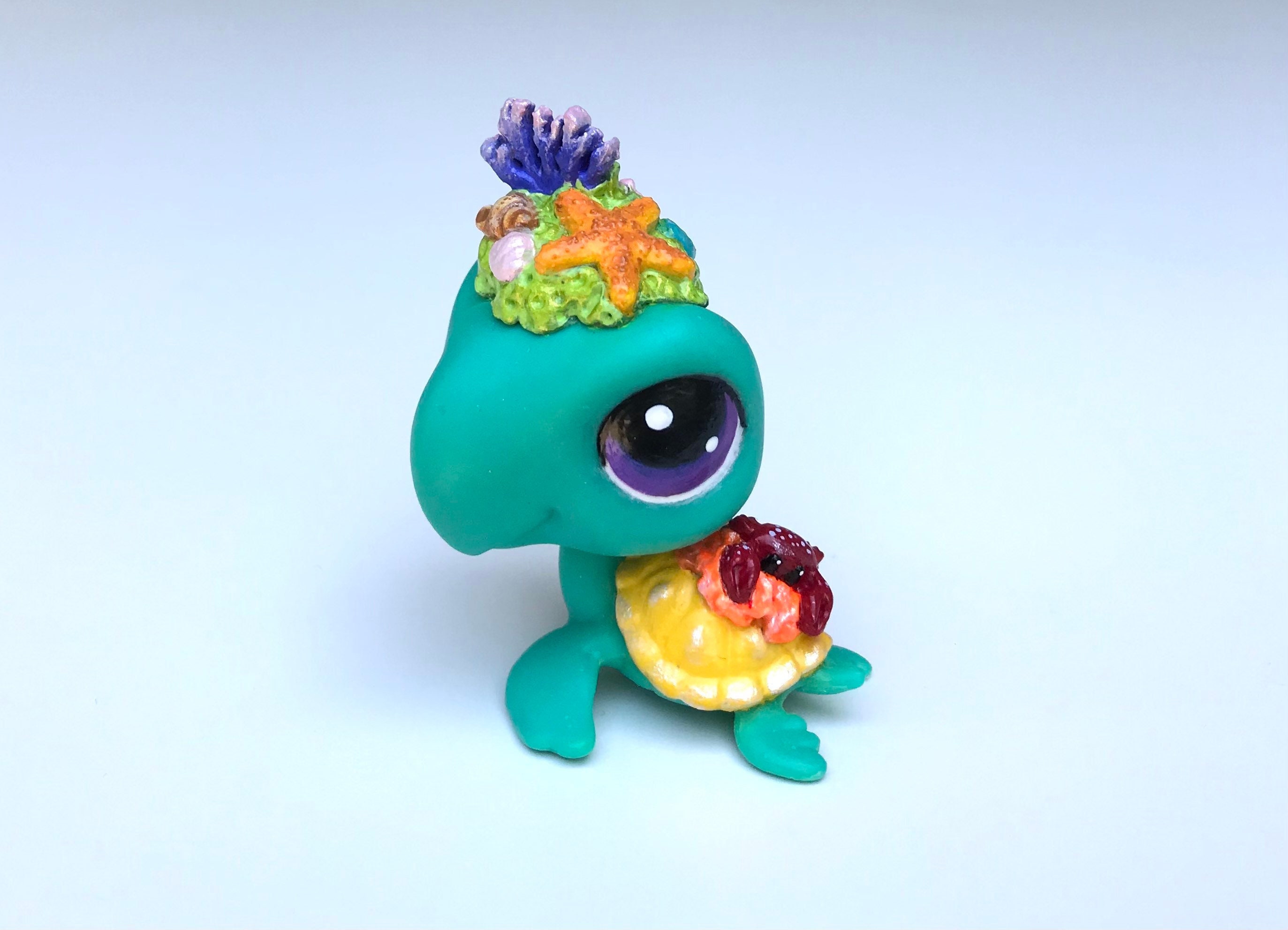 Littlest Pet Shop Custom Sea Turtle,hand Painted LPS Turtle,repainted ...