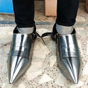 16 Gauge Gothic Sabaton Armor Boots Shoes Set Medieval Leg Guard Armor ...