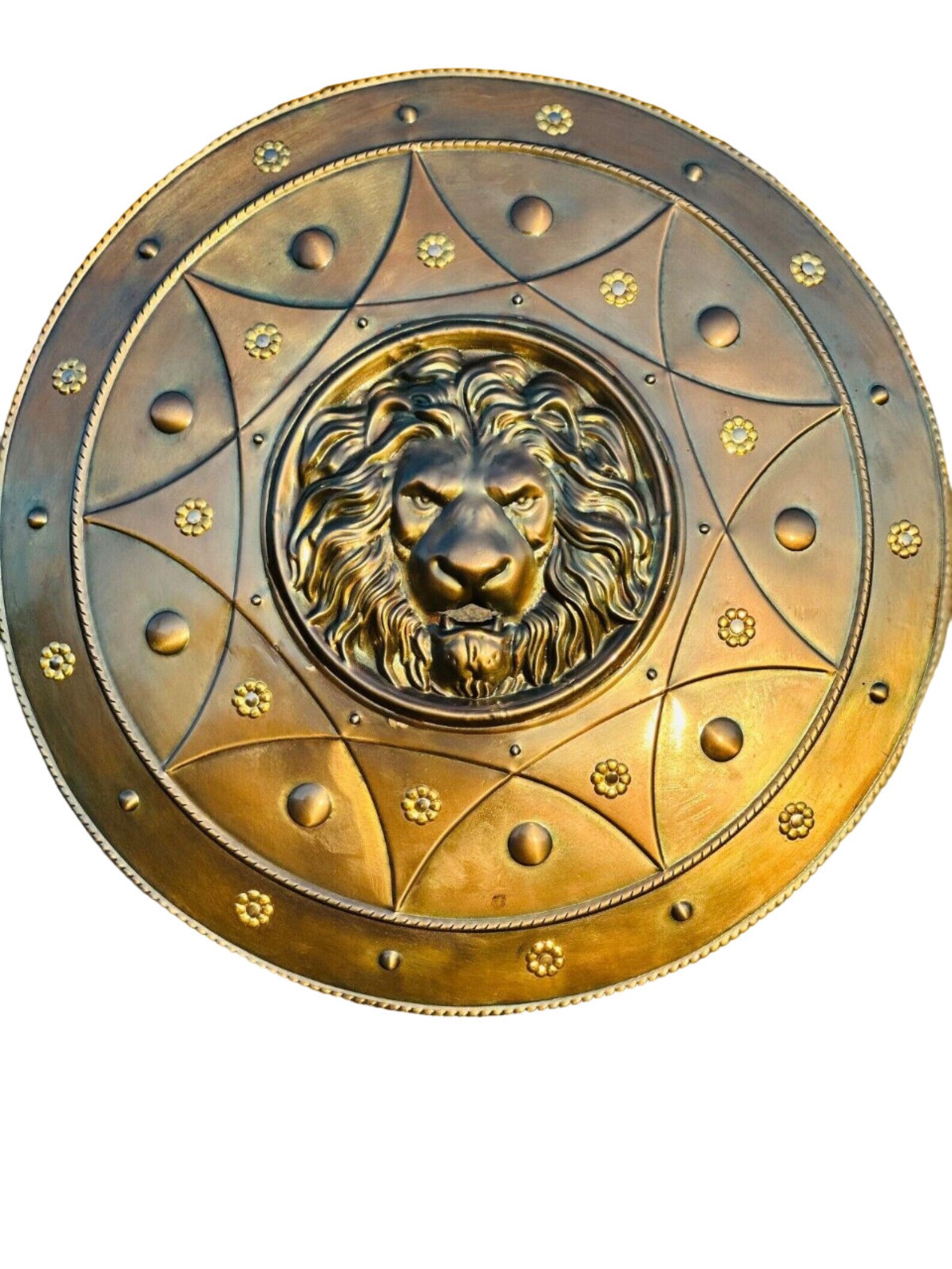 Lion Round Shield Medieval Steel Knight Armor Shield 24 Inch Round ...