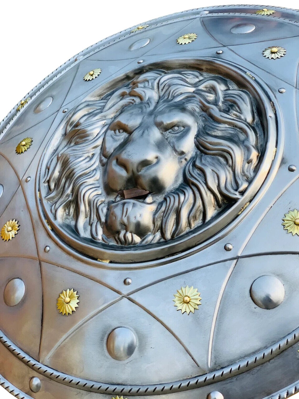 Lion Round Shield Medieval Steel Knight Armor Shield 24 - Etsy