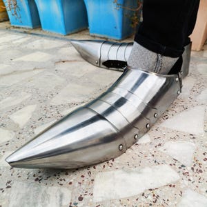 16 Gauge Gothic Sabaton Armor Boots Shoes Set Medieval Leg Guard Armor ...