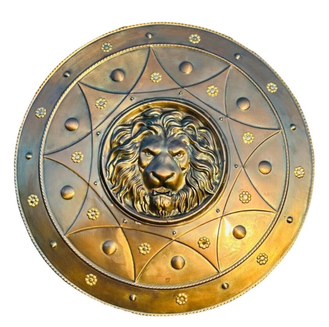 Lion Round Shield Medieval Steel Knight Armor Shield 24 - Etsy