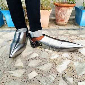 16 Gauge Gothic Sabaton Armor Boots Shoes Set Medieval Leg Guard Armor ...