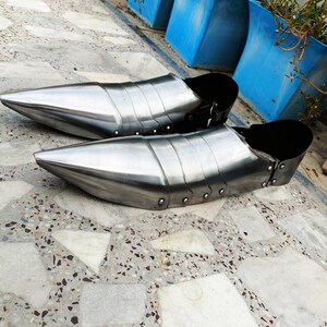 16 Gauge Gothic Sabaton Armor Boots Shoes Set Medieval Leg Guard Armor ...