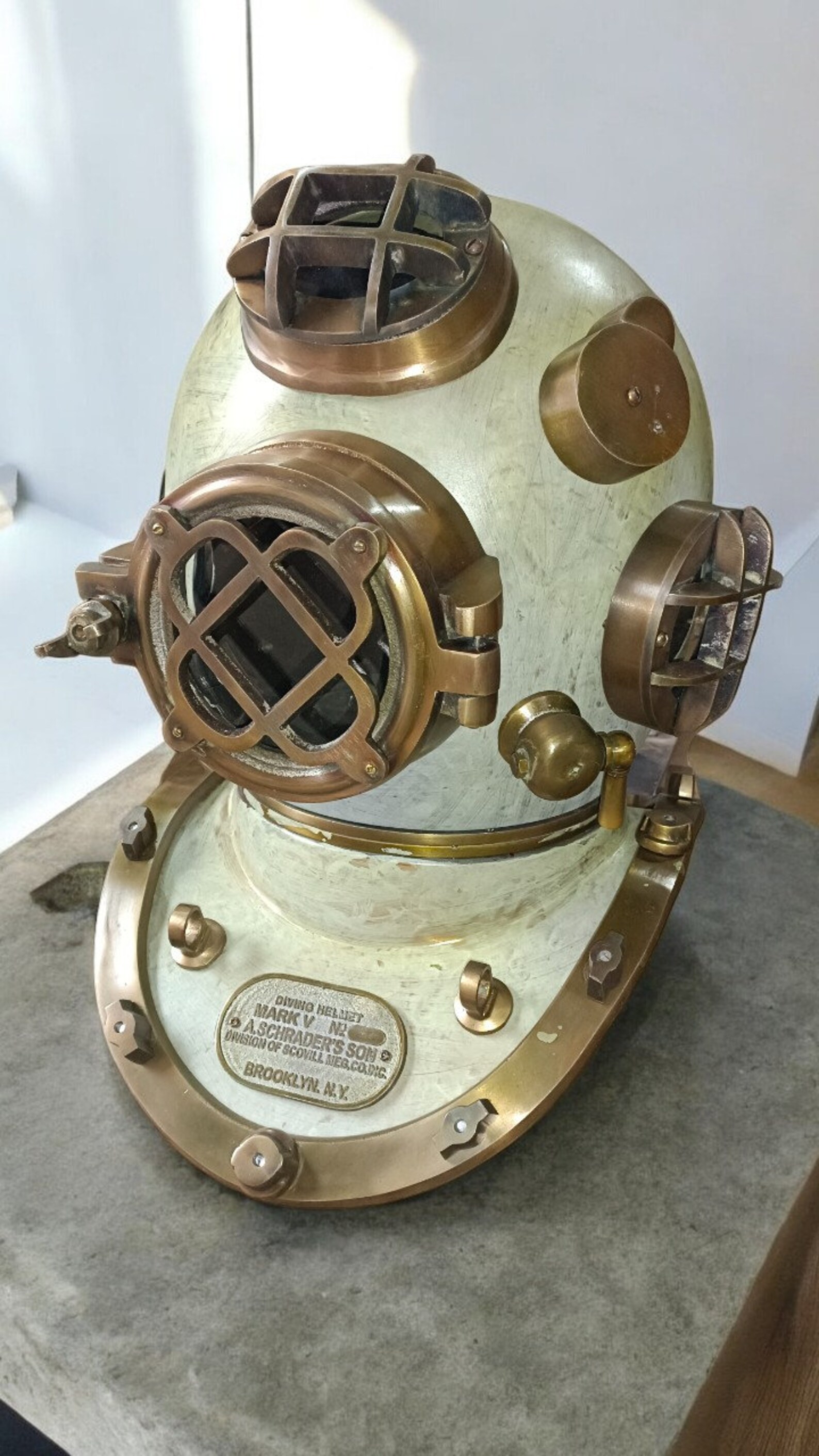 Antique Rare US Navy Mark V Divers Helmet Vintage Scuba Deep Divers ...