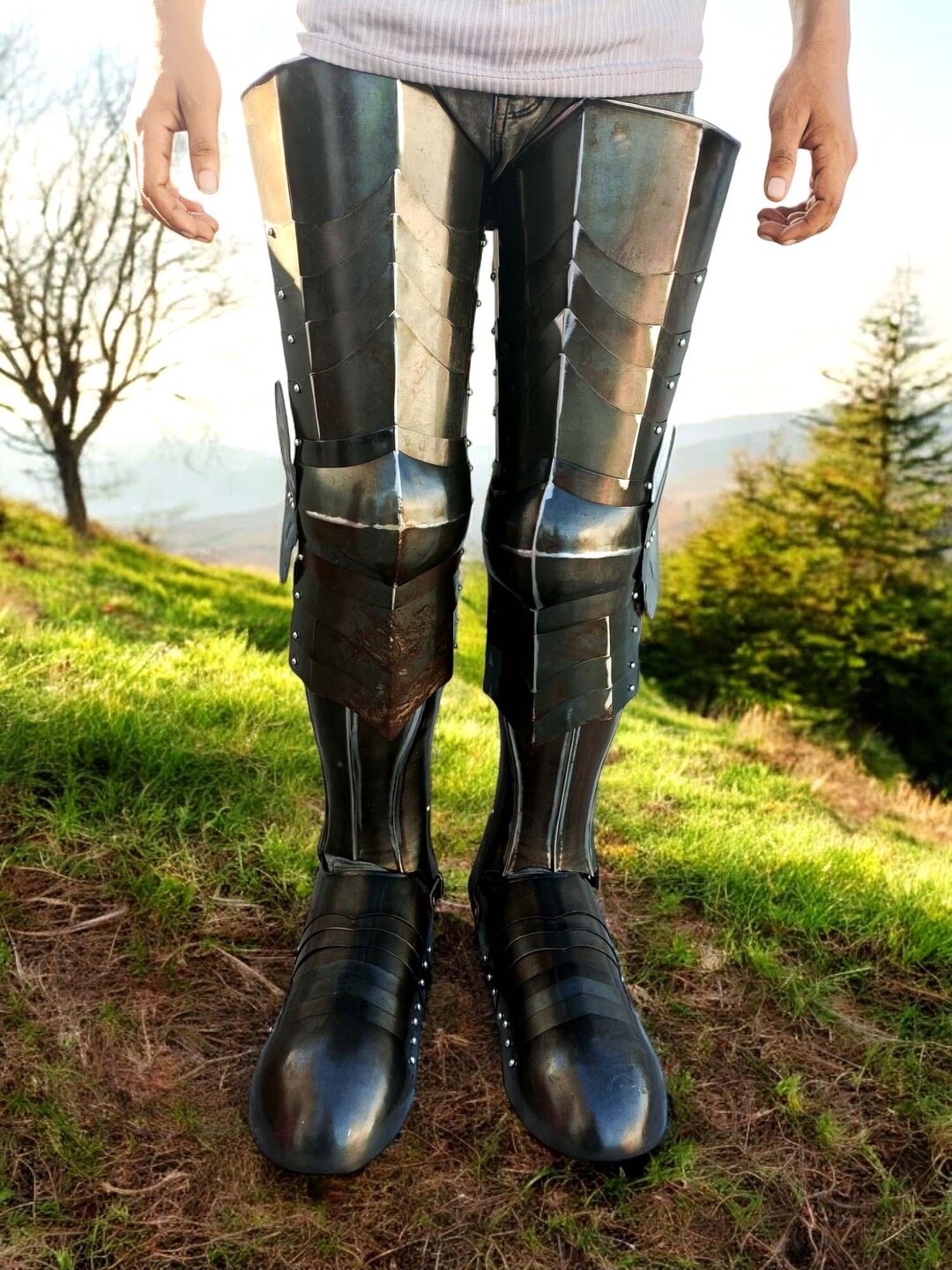 Fully Wearable Nazgul Leg Set Ring Wraith Greaves With King Armor ...