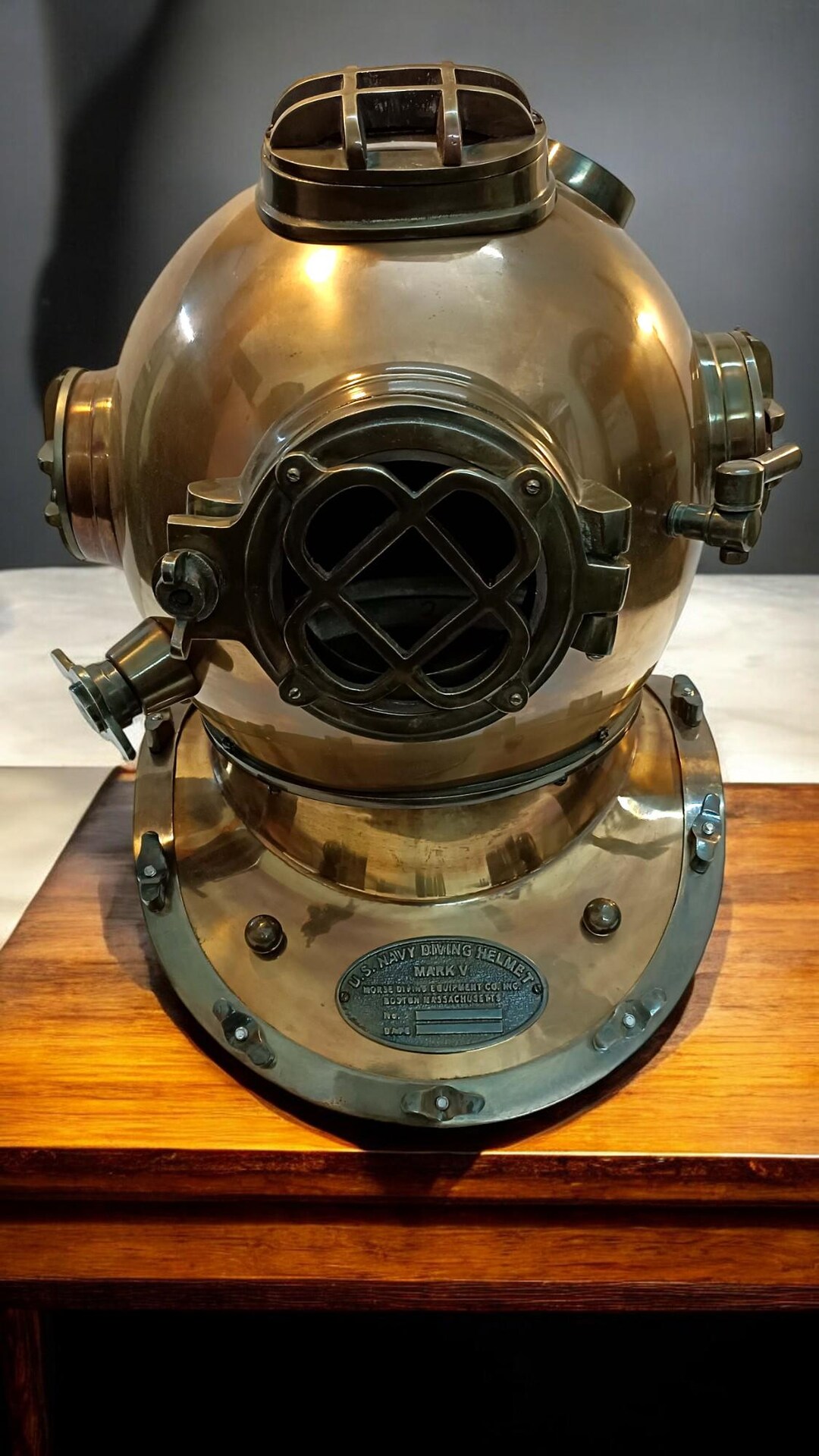 US Navy Diving Helmet Bronze Finish Deep Sea Diver's Helmet, Nautical ...