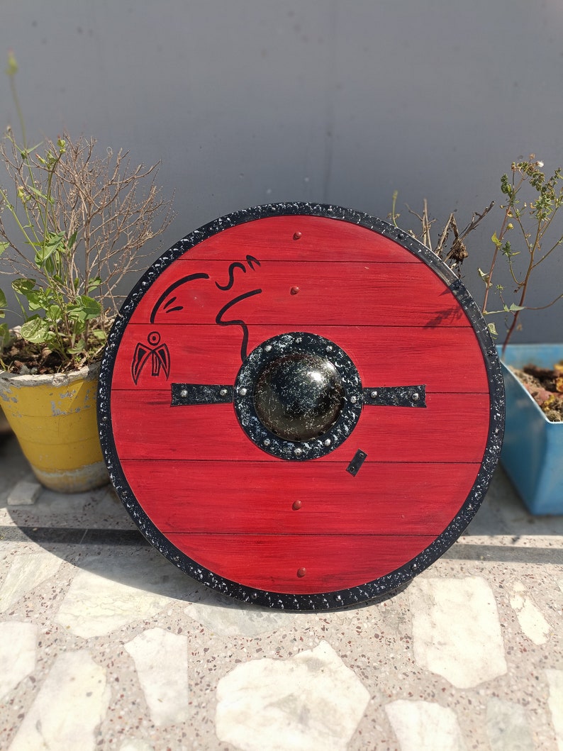 Medieval Viking Lothbrok Ragnar Lagertha Battleworn Shield Etsy