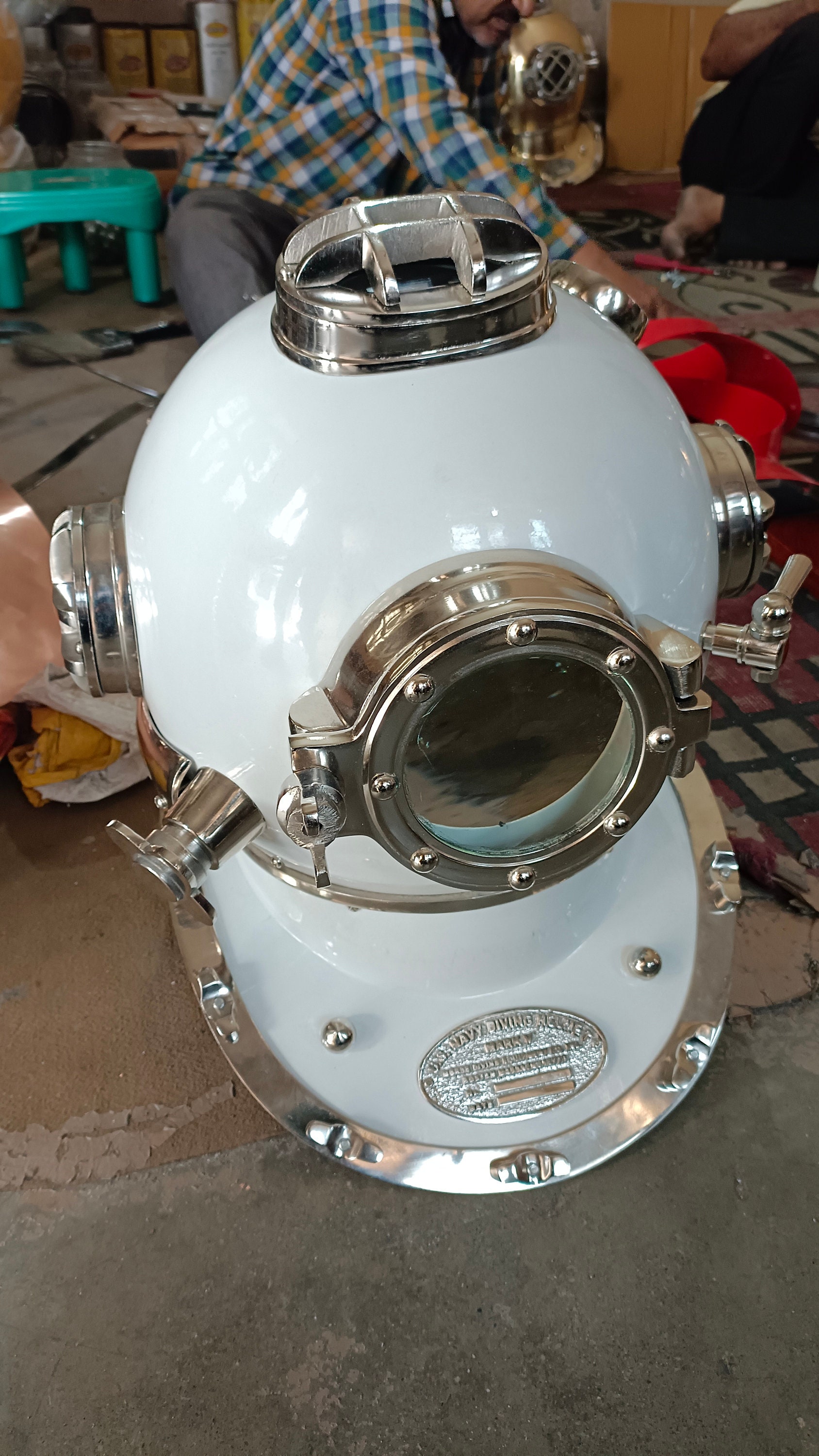 Scuba Diving Helmet L US Navy Mark V Sea Diving Helmet L Marine Deep ...