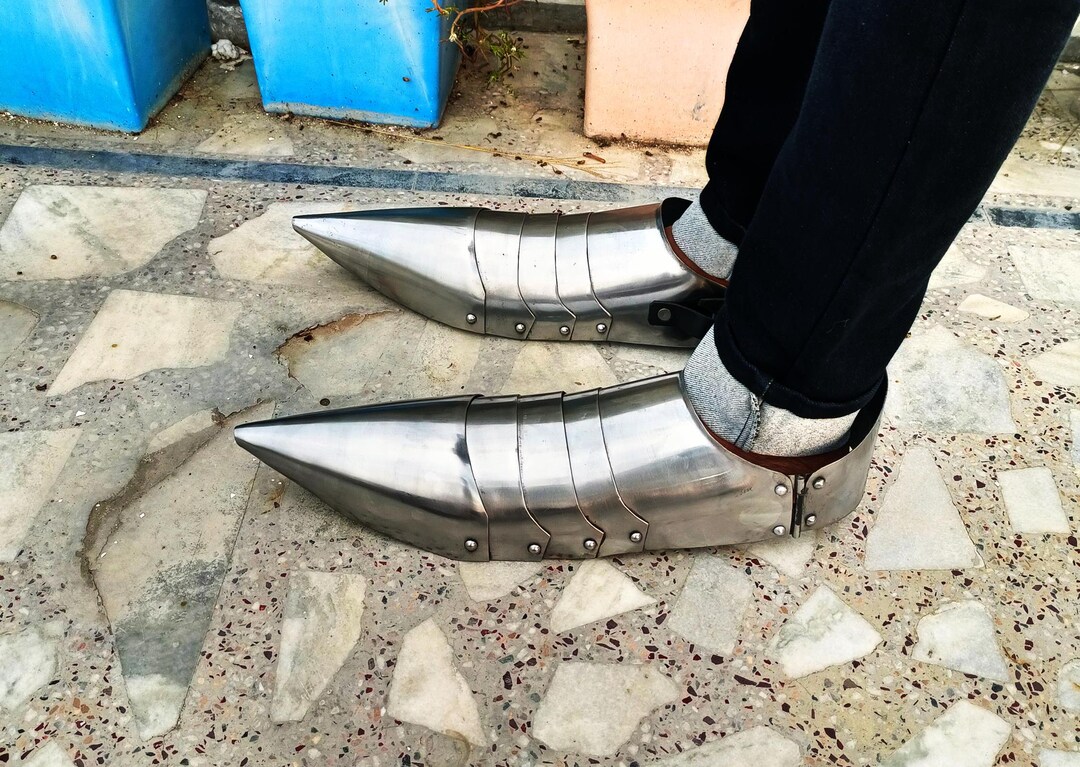 16 Gauge Gothic Sabaton Armor Boots Shoes Set Medieval Leg Guard Armor ...