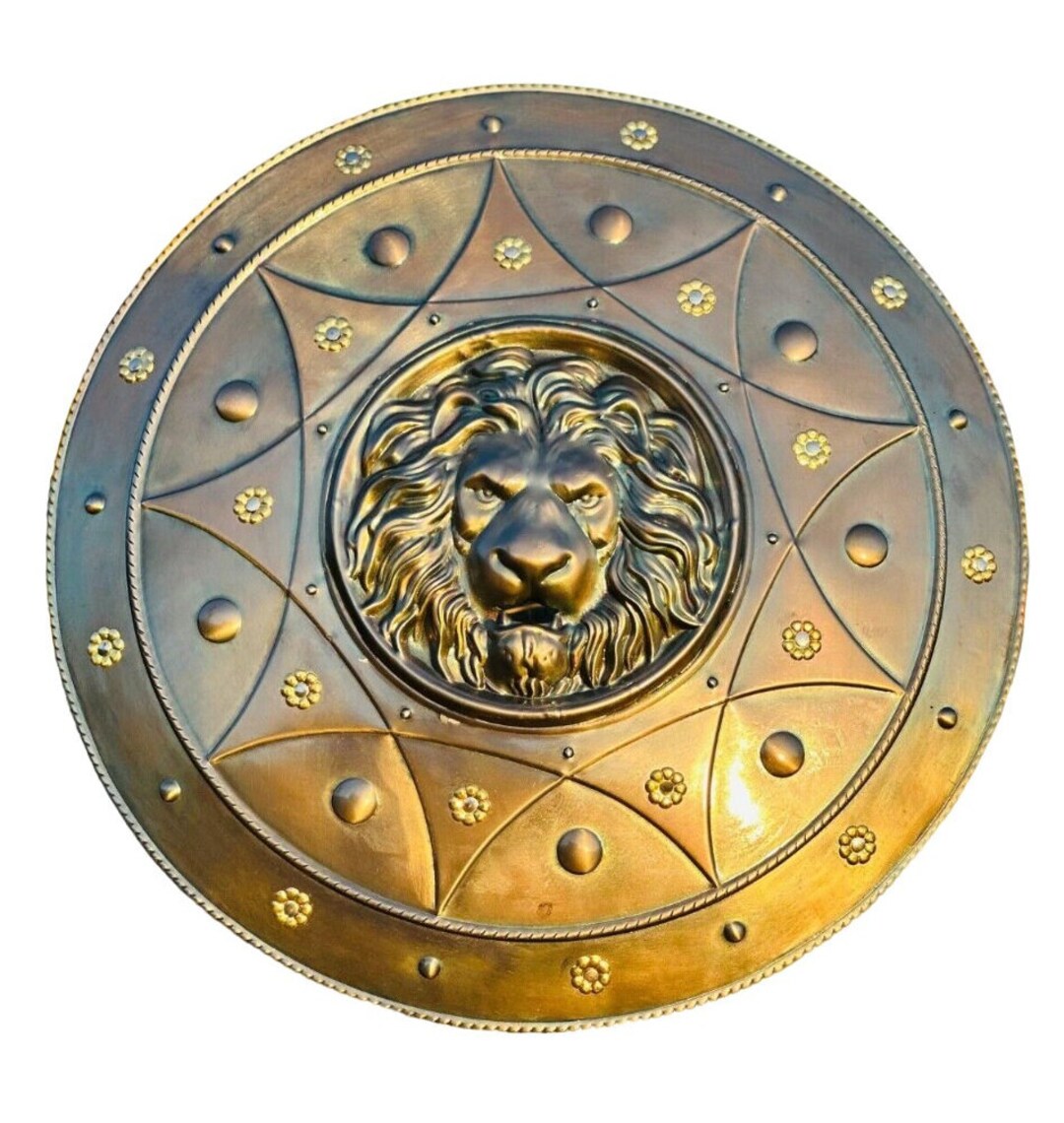 Lion Round Shield Medieval Steel Knight Armor Shield 24 - Etsy