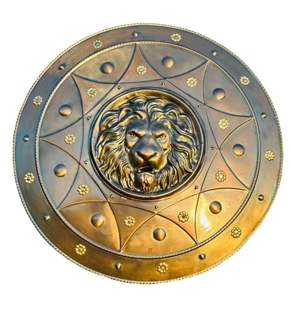 Lion Round Shield Medieval Steel Knight Armor Shield 24 - Etsy