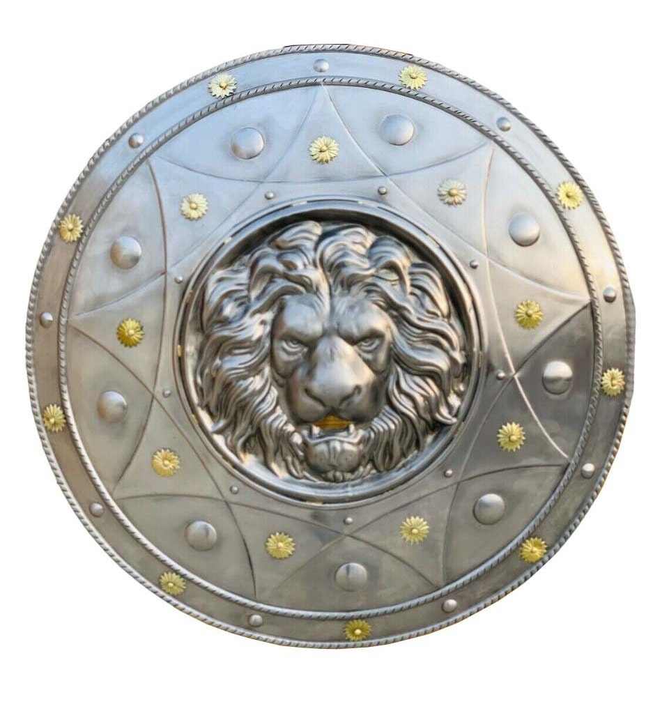 Lion Round Shield Medieval Steel Knight Armor Shield 24 - Etsy