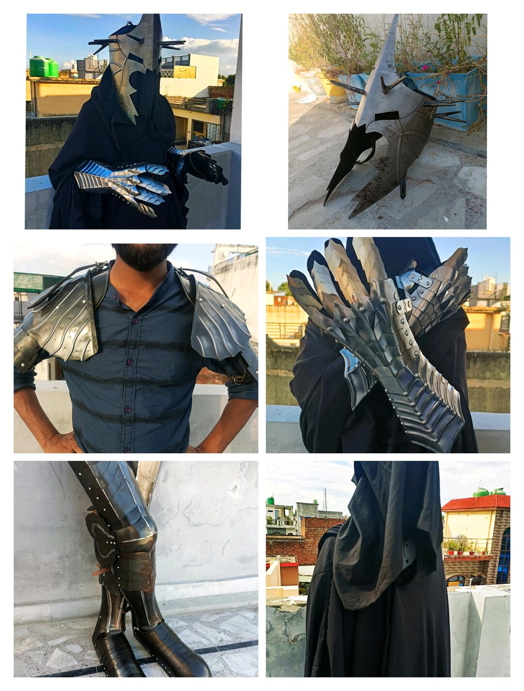 Nazgul Full Costume Leg Armor, Nazgul Shoulder Pair Included Ring ...