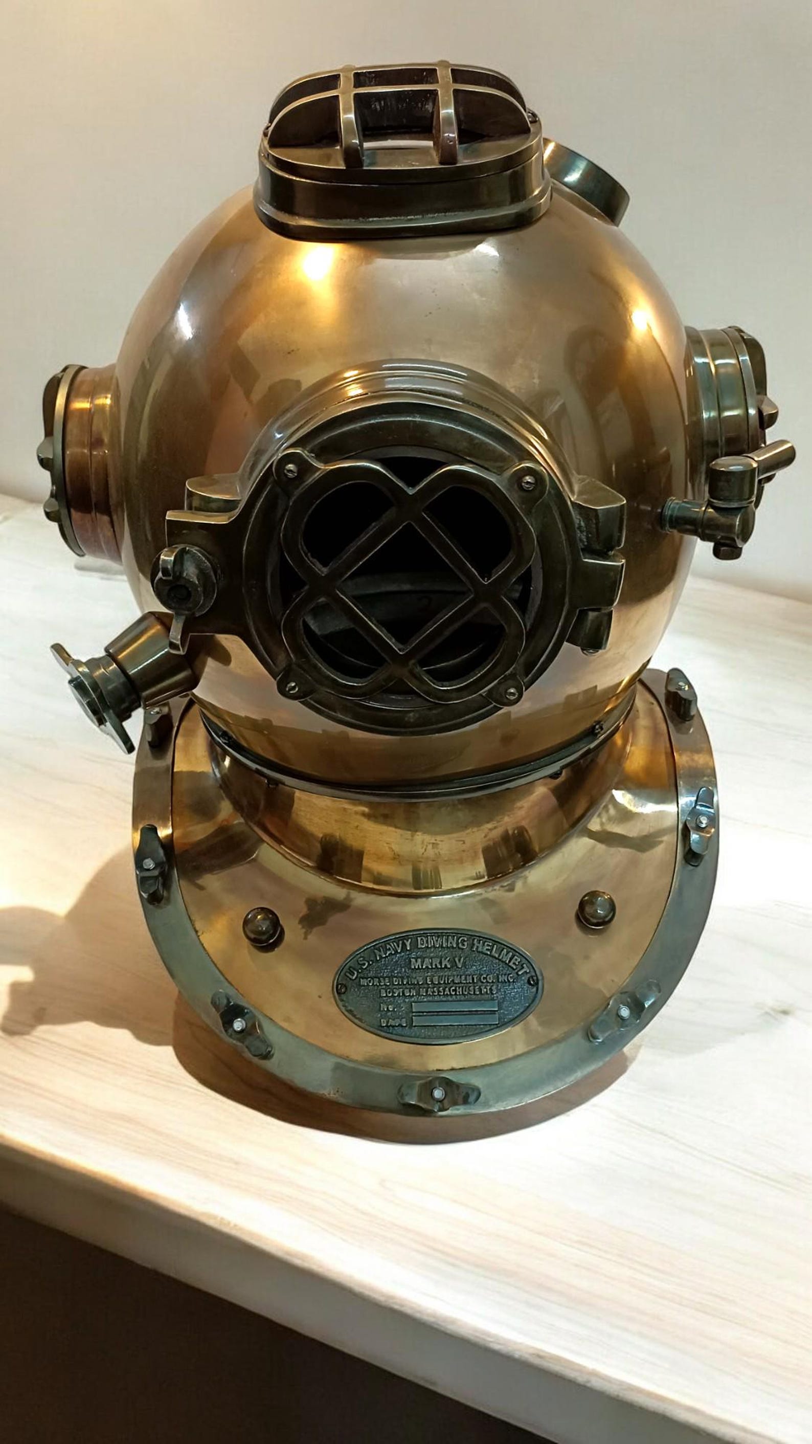 US Navy Diving Helmet Bronze Finish Deep Sea Diver's Helmet, Nautical ...